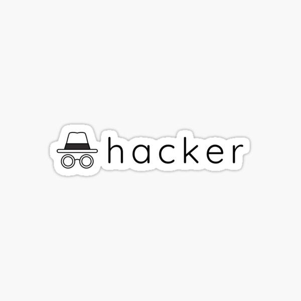 "Transparent Minimal hacker logo" Sticker by Hackerish | Redbubble