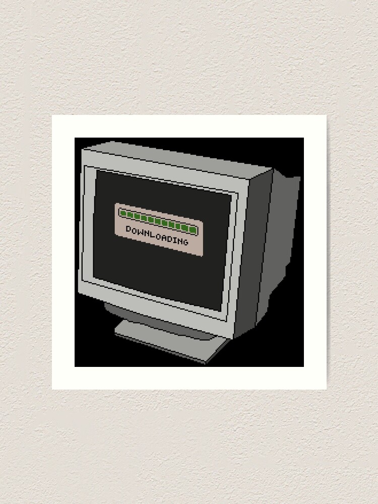 "Downloading - Theme | CRT Monitor" Art Print for Sale by Pixelofpaper ...