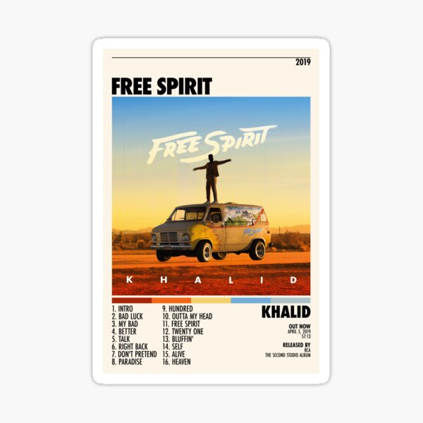 "Khalid Posters Free Sprit Poster Poster" Sticker by rukibersshop ...