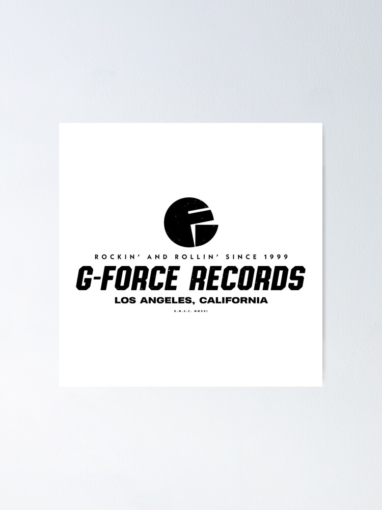 "G-Force Records (Black) - Theme Park Series" Poster by deadmansupplyco ...