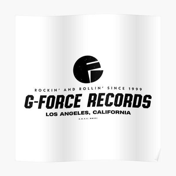 "G-Force Records (Black) - Theme Park Series" Poster by deadmansupplyco ...