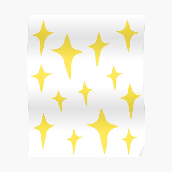 "Yellow Aesthetic Star Set" Poster for Sale by applebun | Redbubble