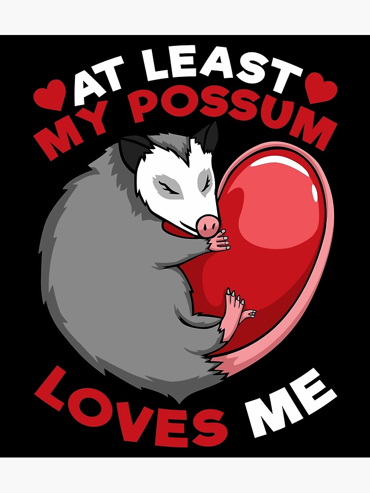 "Possum Love Red Valentine Heart Opossum Lovers Gift Possum" Poster for ...