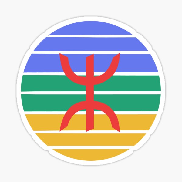 "Amazigh kabyle Berber Flag Sunset" Sticker by smiledfly | Redbubble