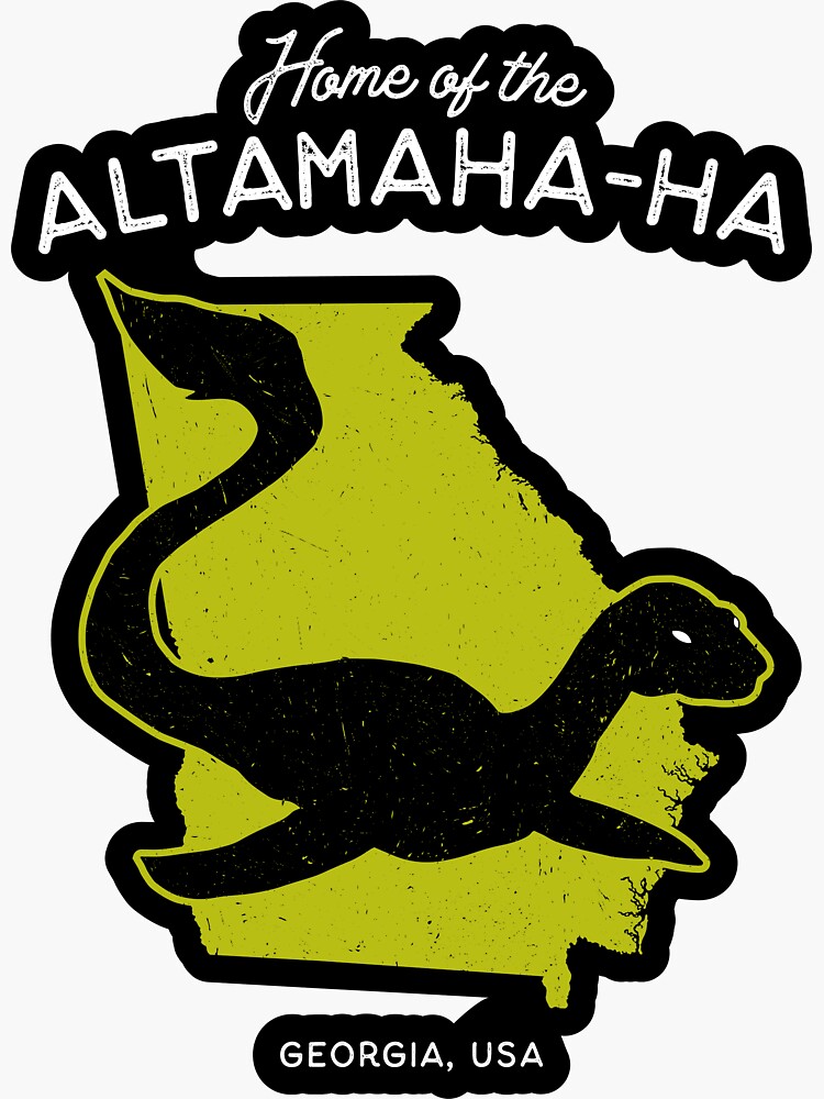 "Home of the Altamaha-Ha – Georgia, USA Cryptid" Sticker for Sale by ...