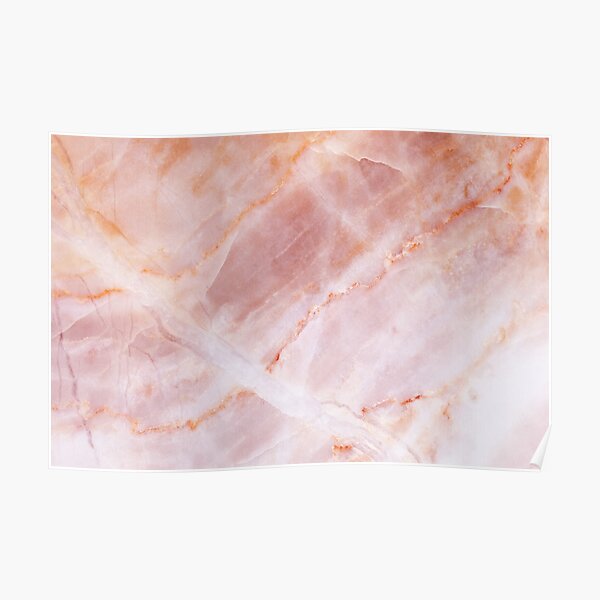 "Rose Quartz Pink Marble Stone " Poster for Sale by newburyboutique ...