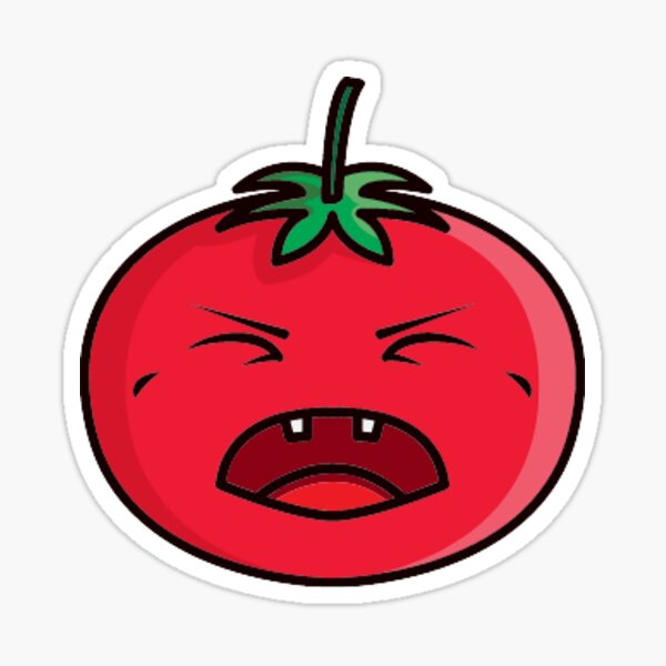 "Sad Tomato Sticker" Sticker for Sale by lizafb | Redbubble