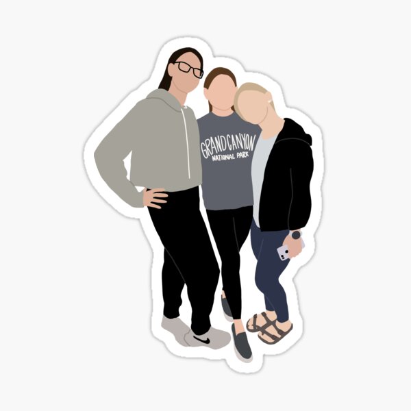 "Best Friends Faceless Portrait " Sticker for Sale by janaestickers15 ...