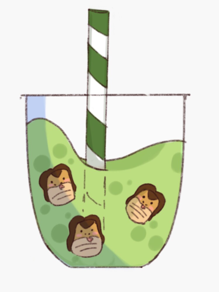 "Greg bubble tea “green”" Sticker for Sale by SoapSkribbles | Redbubble