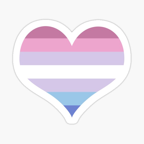 "Bigender Pride Flag Heart" Sticker for Sale by PKHalford | Redbubble