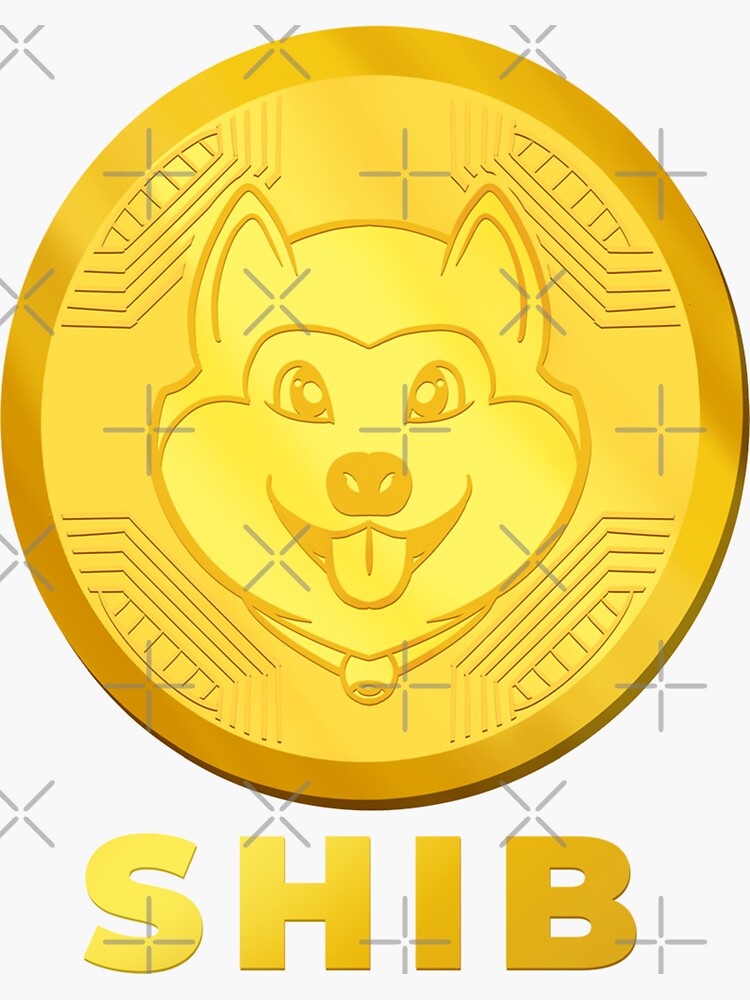 "Shiba Inu Crypto Currency Shib" Sticker for Sale by shopRMCDesigns ...