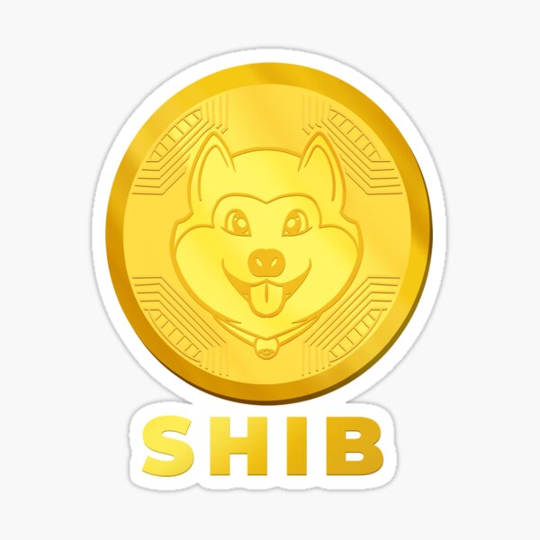 "Shiba Inu Crypto Currency Shib" Sticker for Sale by shopRMCDesigns ...