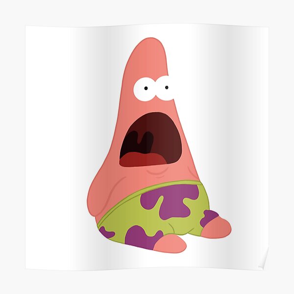 "shocked patrick meme" Poster for Sale by shopserendipity | Redbubble