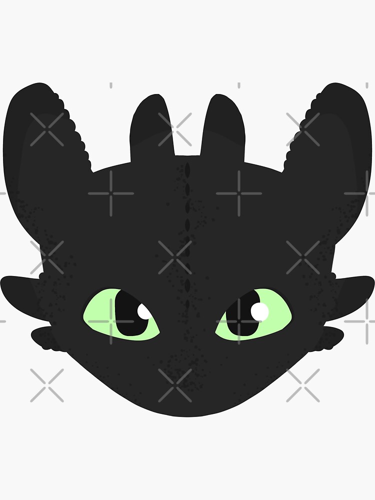 "Toothless head" Sticker for Sale by Lonely-Whale | Redbubble