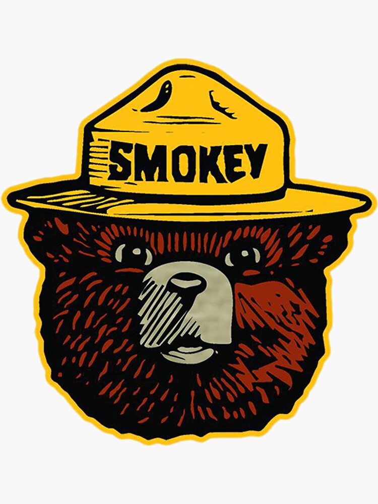 "Smokey The Bear Sticker" Sticker for Sale by JulianHalbisch | Redbubble