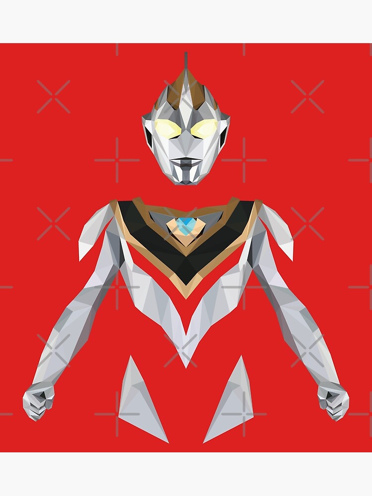 "Ultraman Gaia (Low Poly Art)" Poster for Sale by mattzwug-draws ...