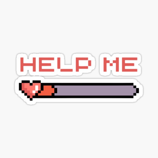 "Help ME" Sticker for Sale by hanger1p | Redbubble