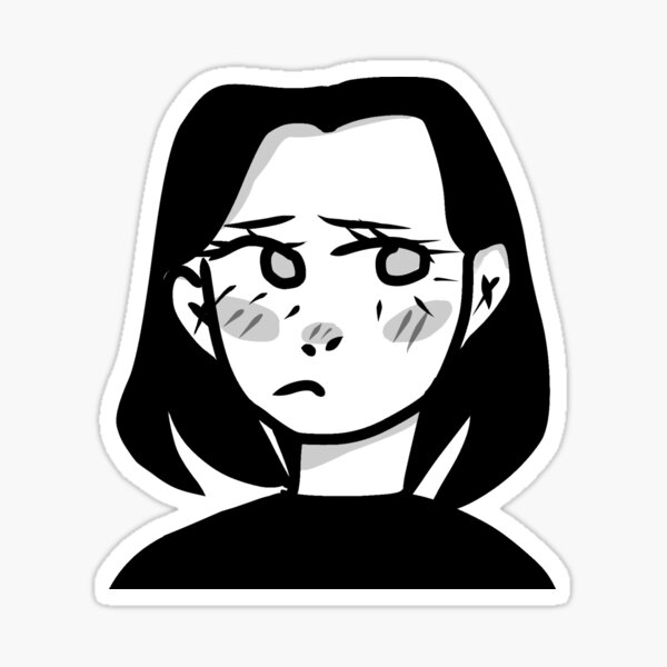 "Sad girl" Sticker by aosborne21 | Redbubble