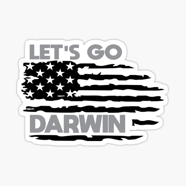 "Lets Go Darwin USA Flag Gray and black" Sticker for Sale by Panda2Shop ...