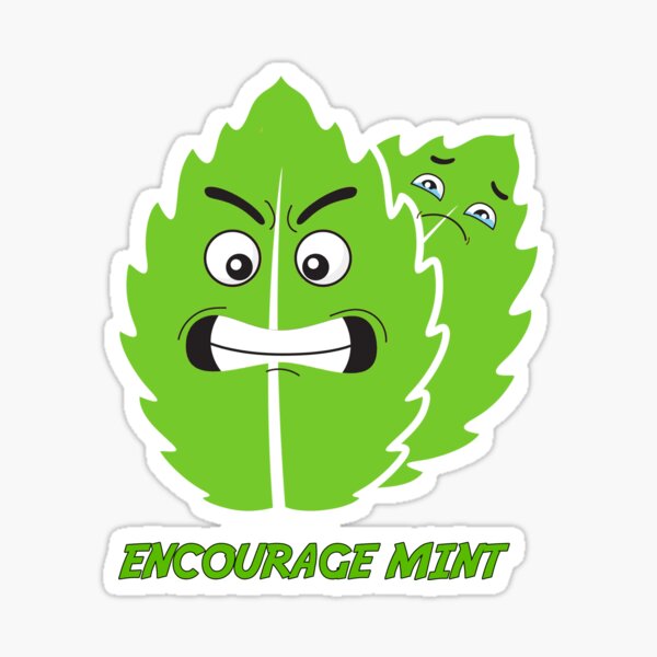 "Encourage Mint" Sticker by Ammarshops | Redbubble