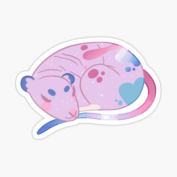 "Bigender Pride Rat" Sticker by topaz-animation | Redbubble