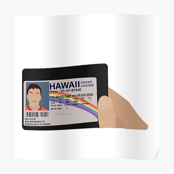 "McLovin ID" Poster for Sale by lily-hj | Redbubble