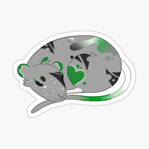 "Demromantic Pride Rat" Sticker for Sale by topaz-animation | Redbubble