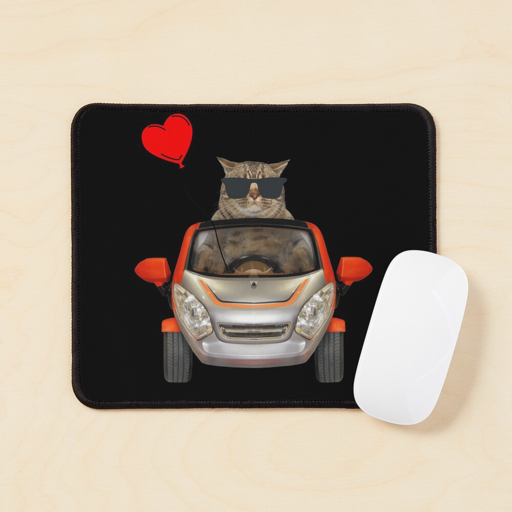"Funny cat Driving Car" Sticker by prodesignerpro | Redbubble