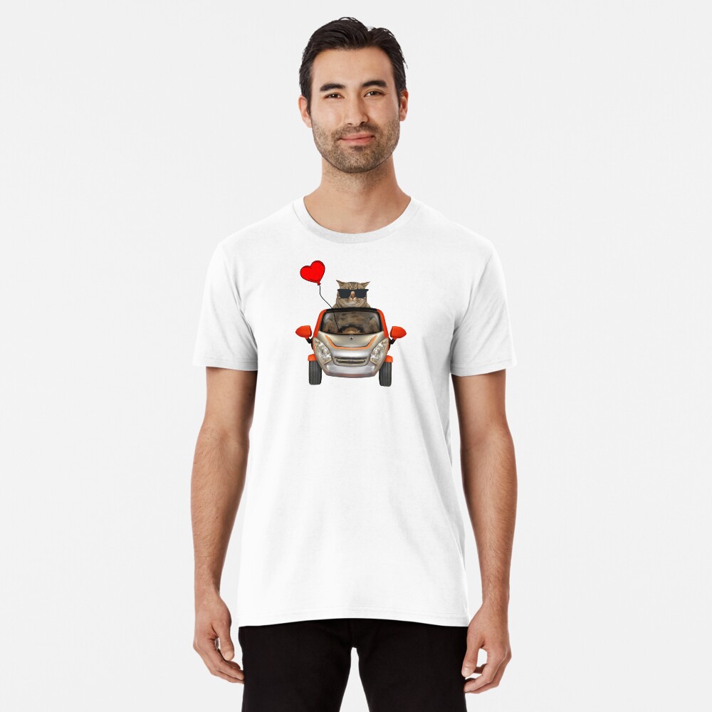 "Funny cat Driving Car" Sticker by prodesignerpro | Redbubble