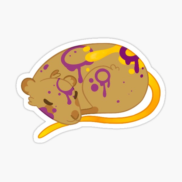 "Intersex Pride Rat" Sticker for Sale by topaz-animation | Redbubble