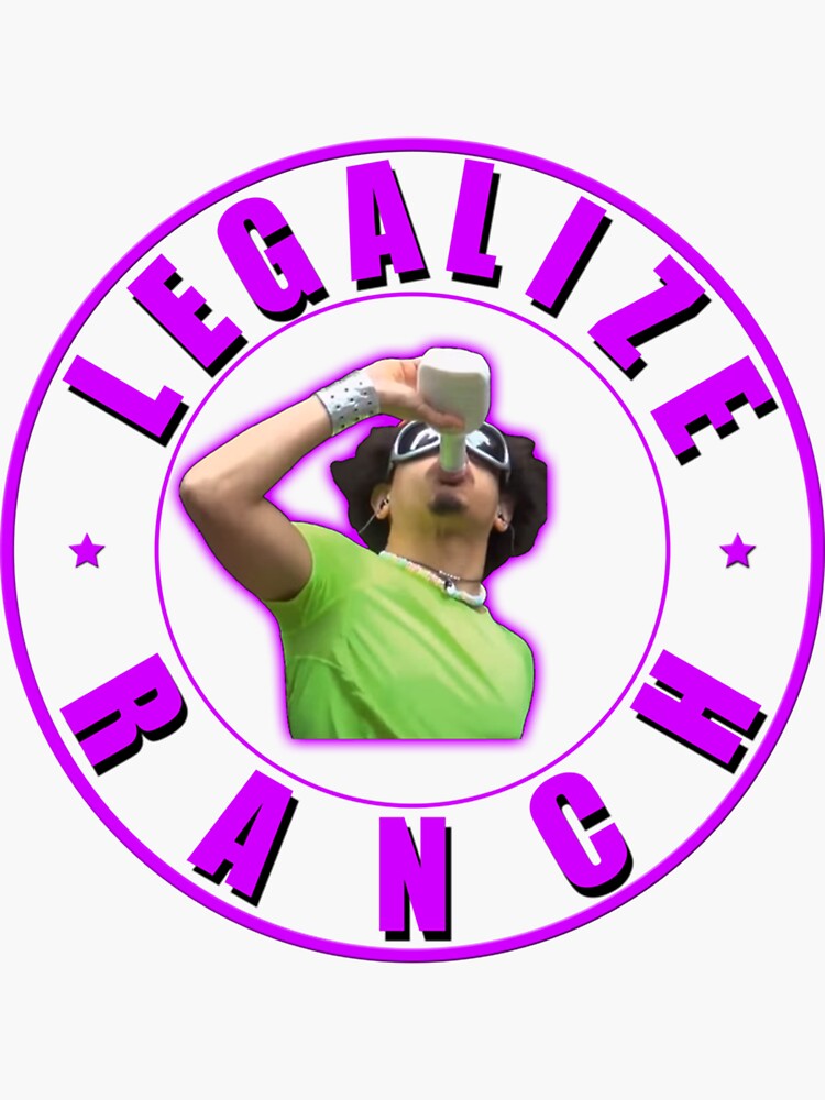 "Legalize Ranch Version 2 " Sticker for Sale by KyleShah | Redbubble