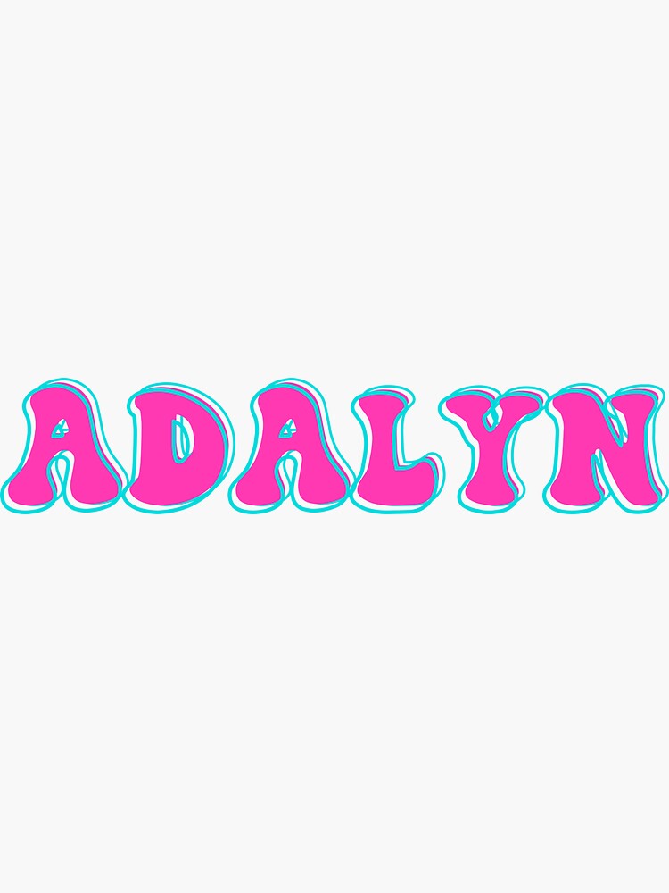 "ADALYN Cute Custom Name Design - Kawaii Aaron Name" Sticker by Custom ...