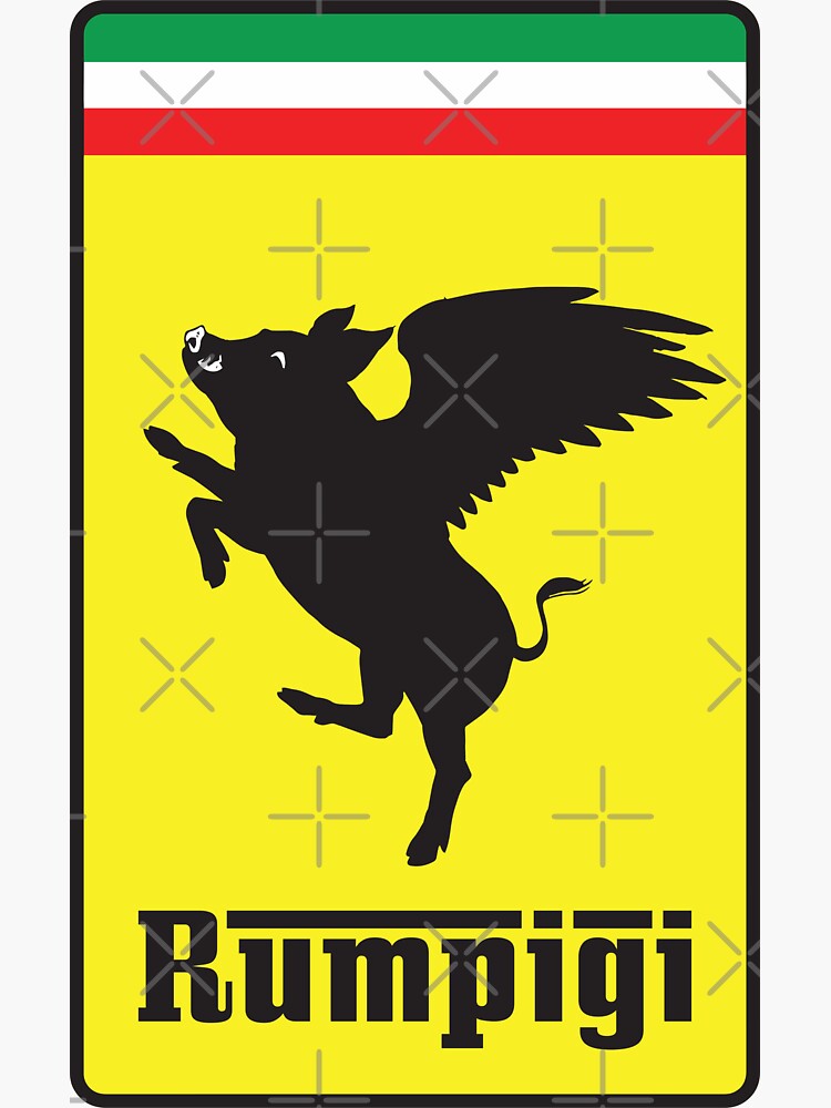 "Rum Pig Ferrari" Sticker for Sale by onelegiondesign | Redbubble