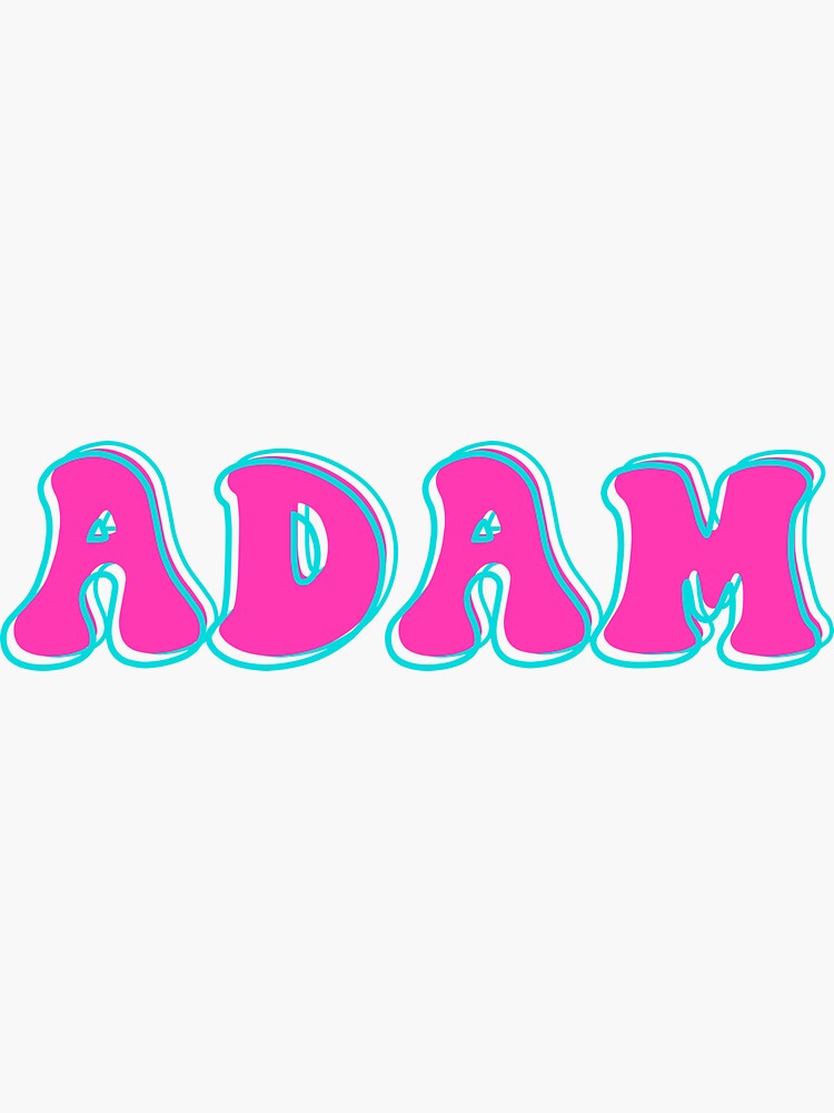 "ADAM Cute Custom Name Design - Kawaii ADAM Name" Sticker by Custom ...