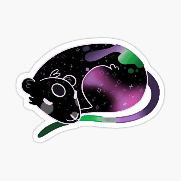 "Voidpunk Pride Rat (1)" Sticker by topaz-animation | Redbubble
