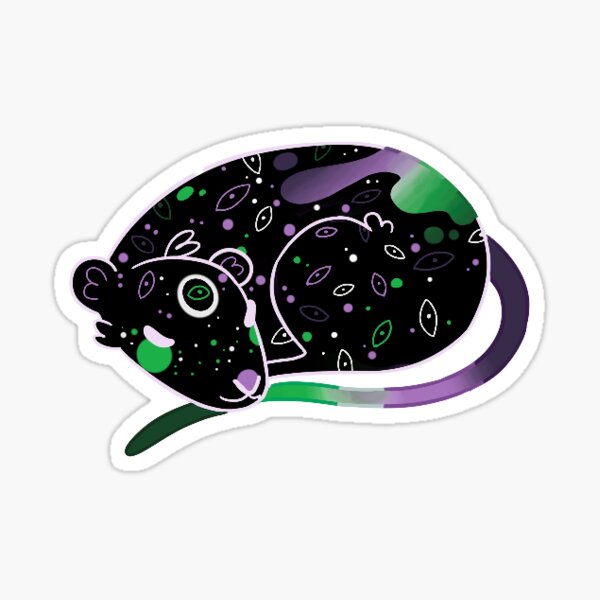 "Voidpunk Pride Rat (2)" Sticker for Sale by topaz-animation | Redbubble