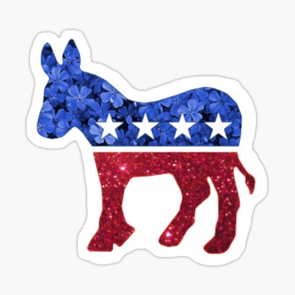 "Glittery Democrat" Sticker for Sale by abbiequail | Redbubble