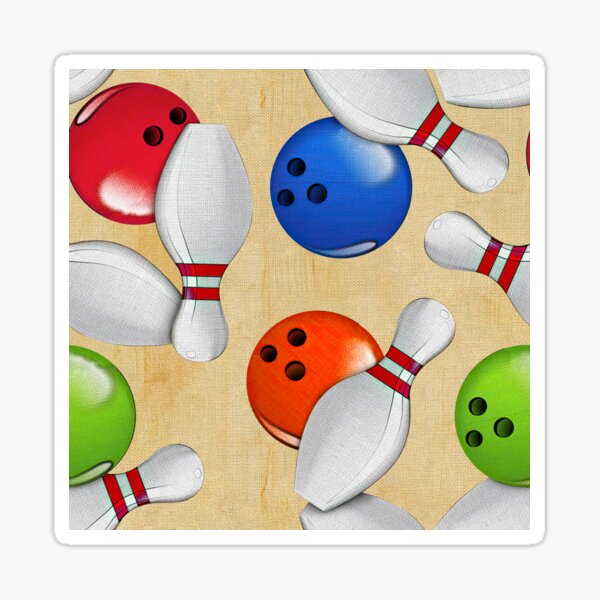 "Bowling On Alley" Sticker for Sale by MilliamFun | Redbubble