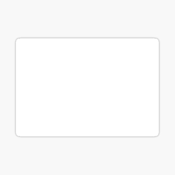 "Simple White Rectangle" Sticker for Sale by basuracan | Redbubble