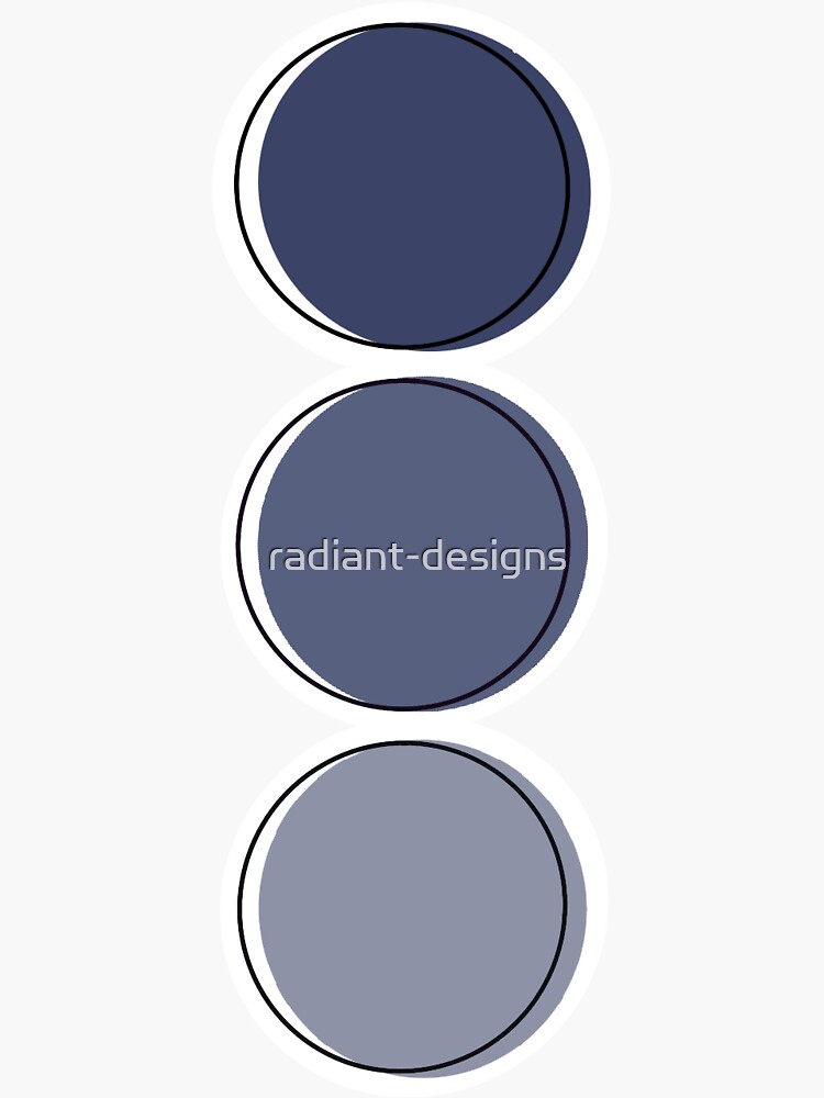 "blue color palette" Sticker by radiant-designs | Redbubble