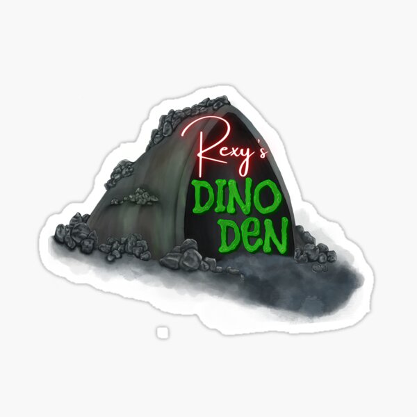 "Rexy Dino Den" Sticker by RexyDinoDen | Redbubble