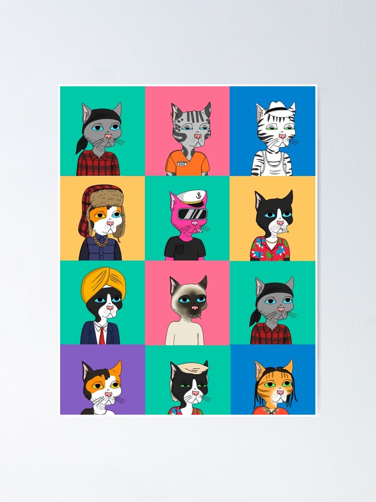 "Gutter Cat Gang NFT - " Poster for Sale by SharxPrint | Redbubble