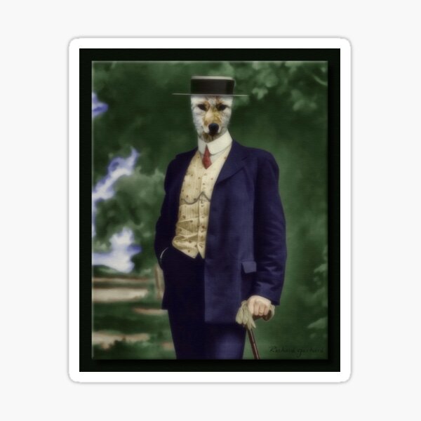 "The Gentleman Mr. Wiley" Sticker for Sale by Richard Gerhard | Redbubble
