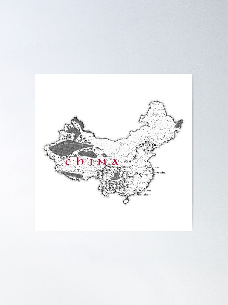 "China Fantasy Map" Poster for Sale by Inkarto-Maps | Redbubble