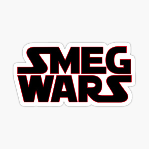 "SMEG WARS - Black Background" Sticker by phigment-art | Redbubble