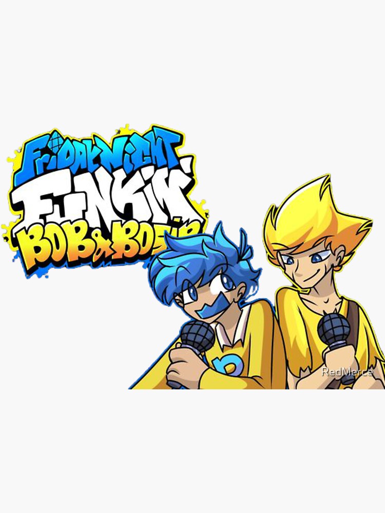 "FNF VS Bob & Bosip" Sticker for Sale by RedMerce | Redbubble