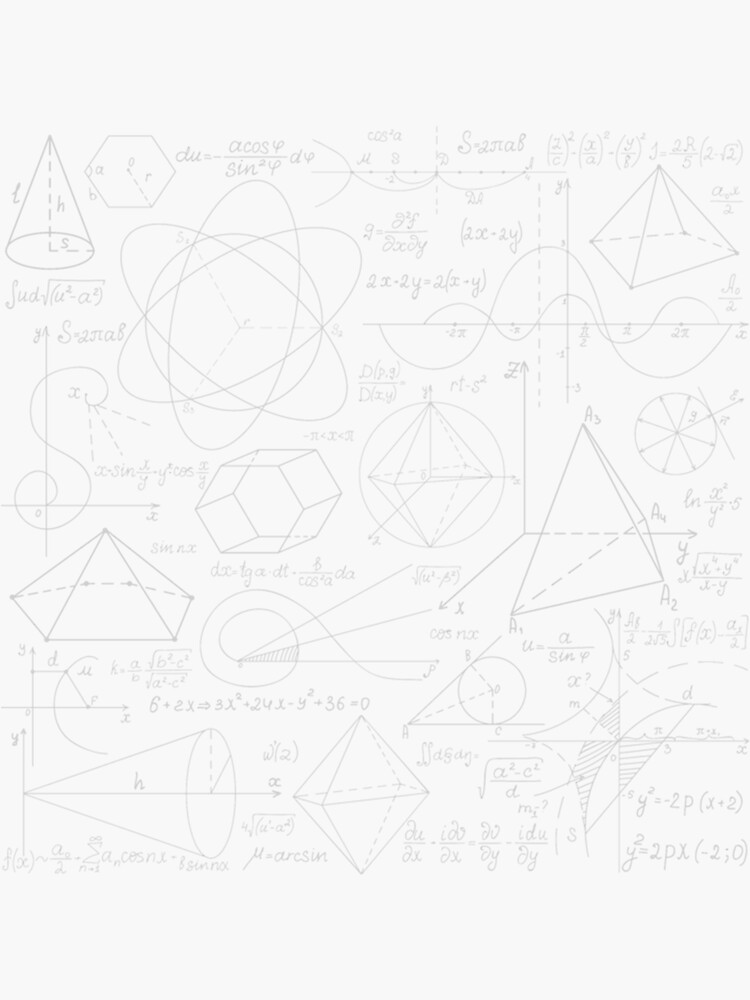 "Mathematics Euclidean Geometry Formula, Math Classic" Sticker for Sale ...