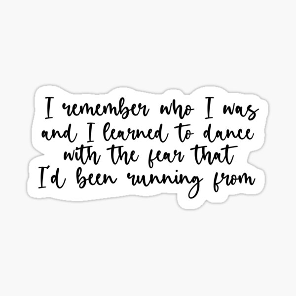 "Fear by Ben Rector" Sticker for Sale by smmcclen | Redbubble