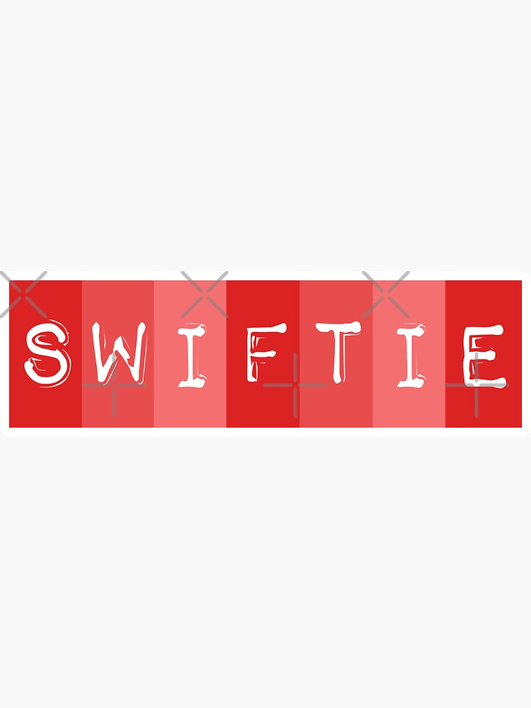 "Swiftie, red tile text design" Sticker for Sale by efenem | Redbubble