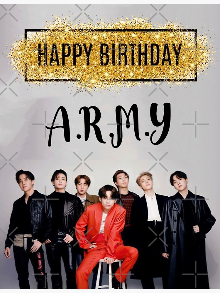 "'Happy Birthday' BTS - 4" Sticker for Sale by Niyuha | Redbubble
